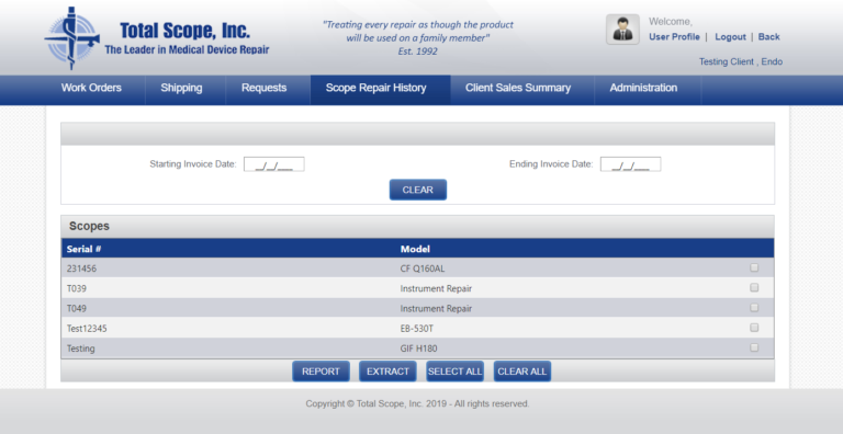 Manage Your Scope Repairs with The Total Scope Web Portal - Total Scope ...
